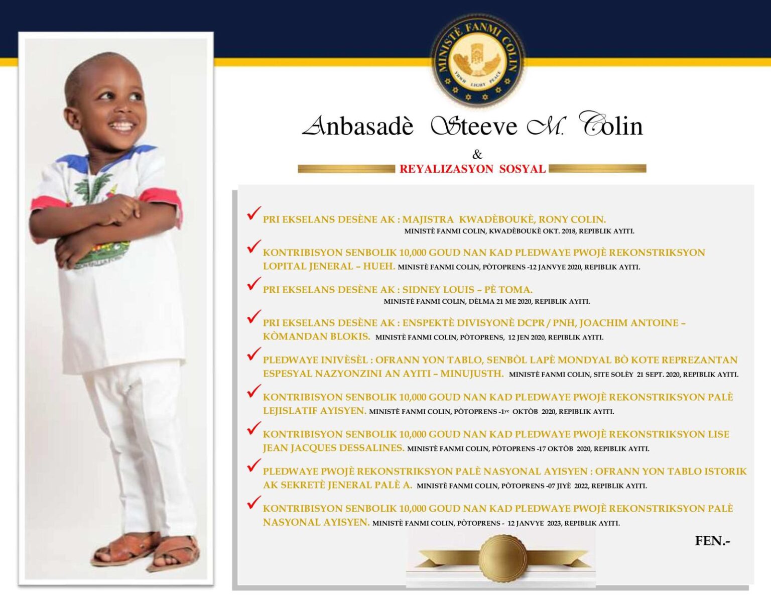 Gonaïves - Société: le Prix de l’Indépendance décerné à l’ambassadeur ...
