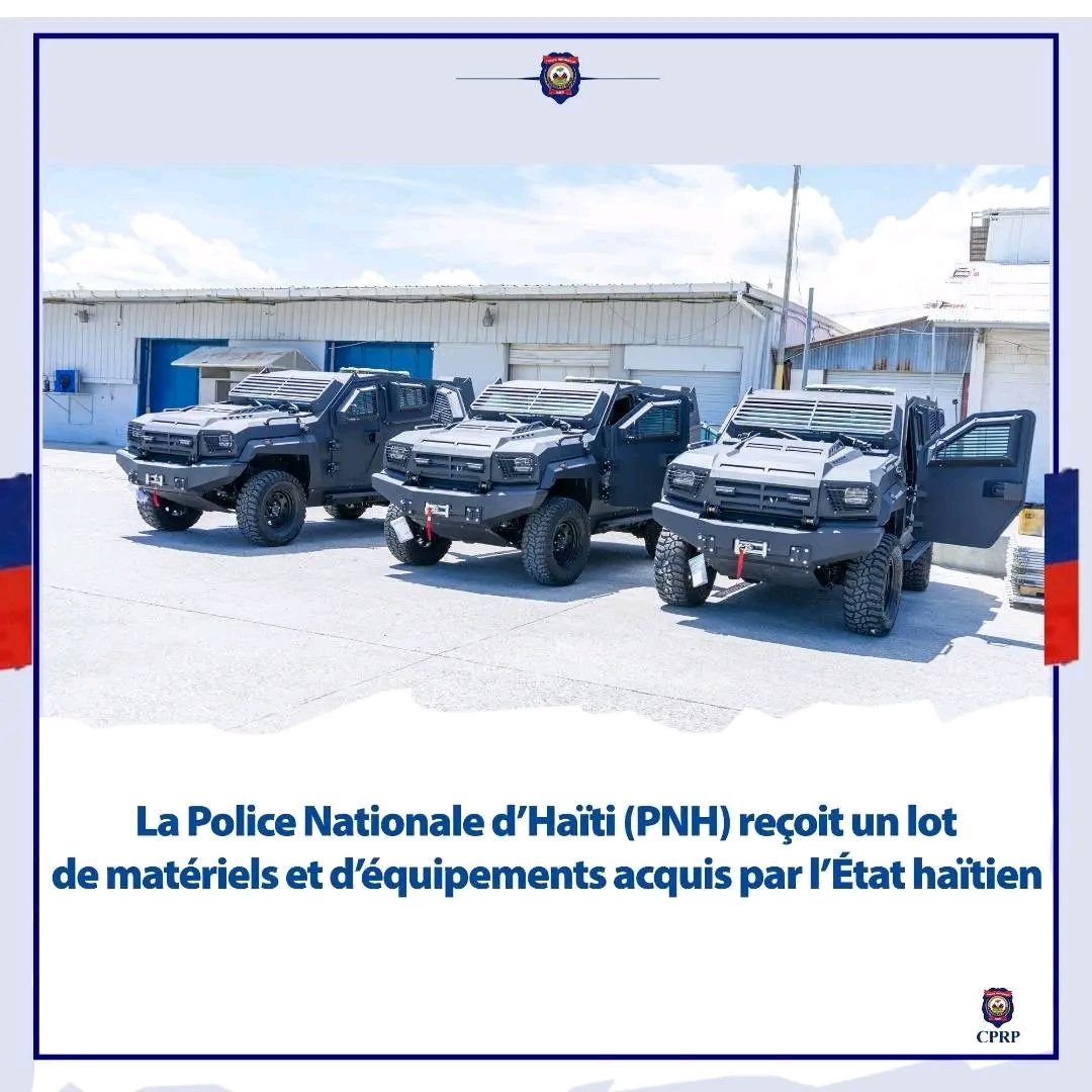 La PNH reçoit dix véhicules blindés et des équipements de protection